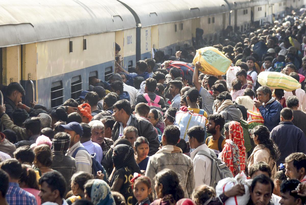 Watch: Maghi Purnima rush: Overcrowded trains leave many stranded at ...