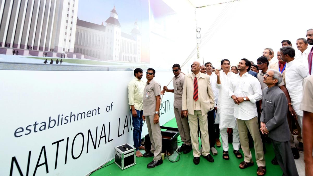 Andhra Pradesh CM lays foundation stone for National Law University in ...