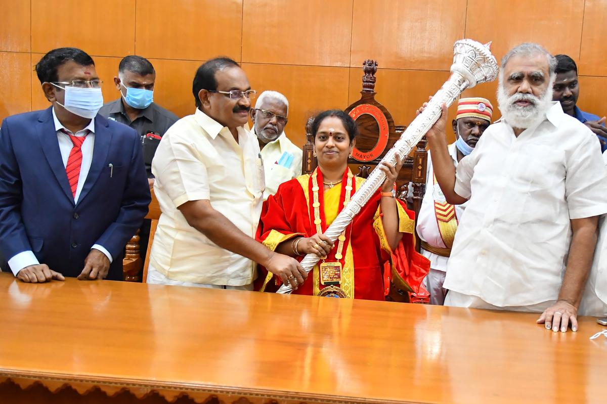 Indirect election peaceful; DMK councillors take charge - The Hindu