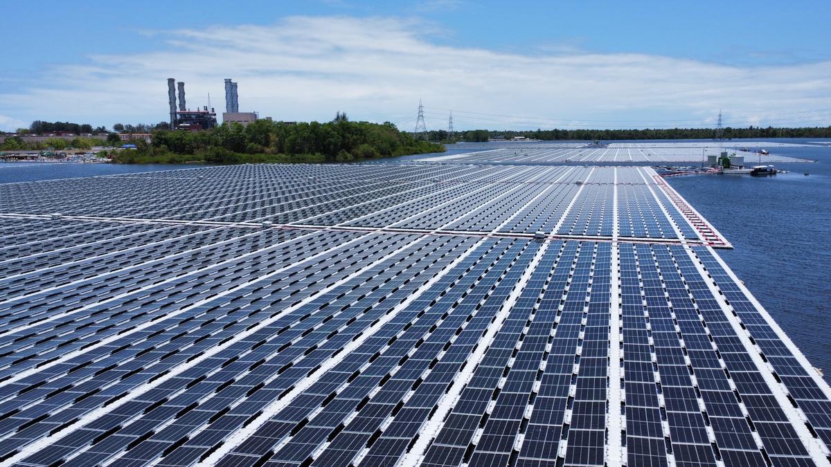 Floating solar power project inaugurated - The Hindu