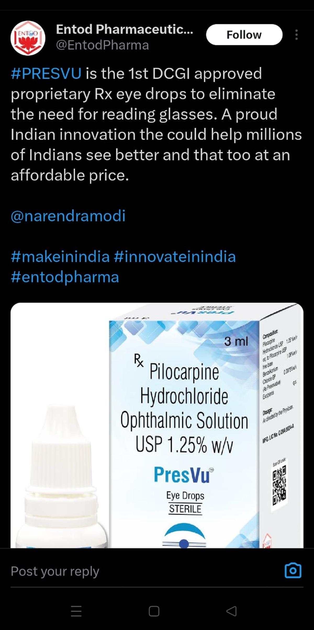 Pres Vu eye drops: Centre suspends permission for manufacture and ...