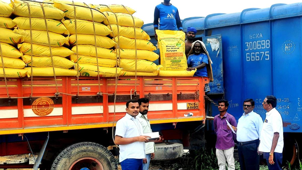 2,200 tonnes of urea reaches Erode - The Hindu