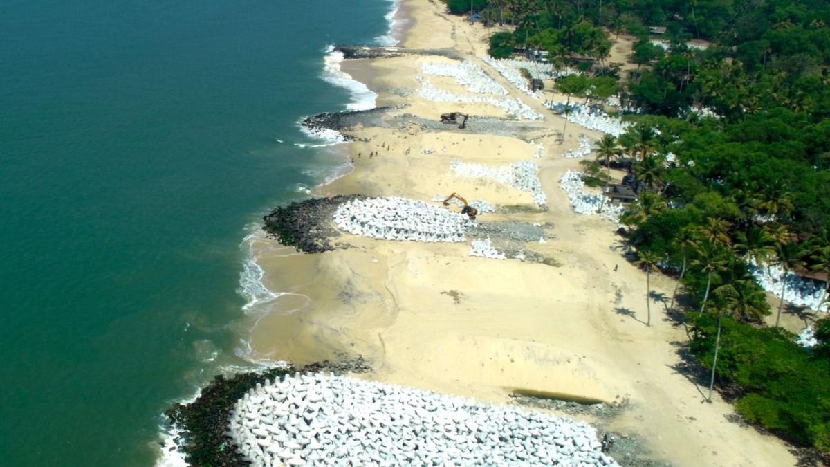 Construction of groyne fields nearing completion - The Hindu