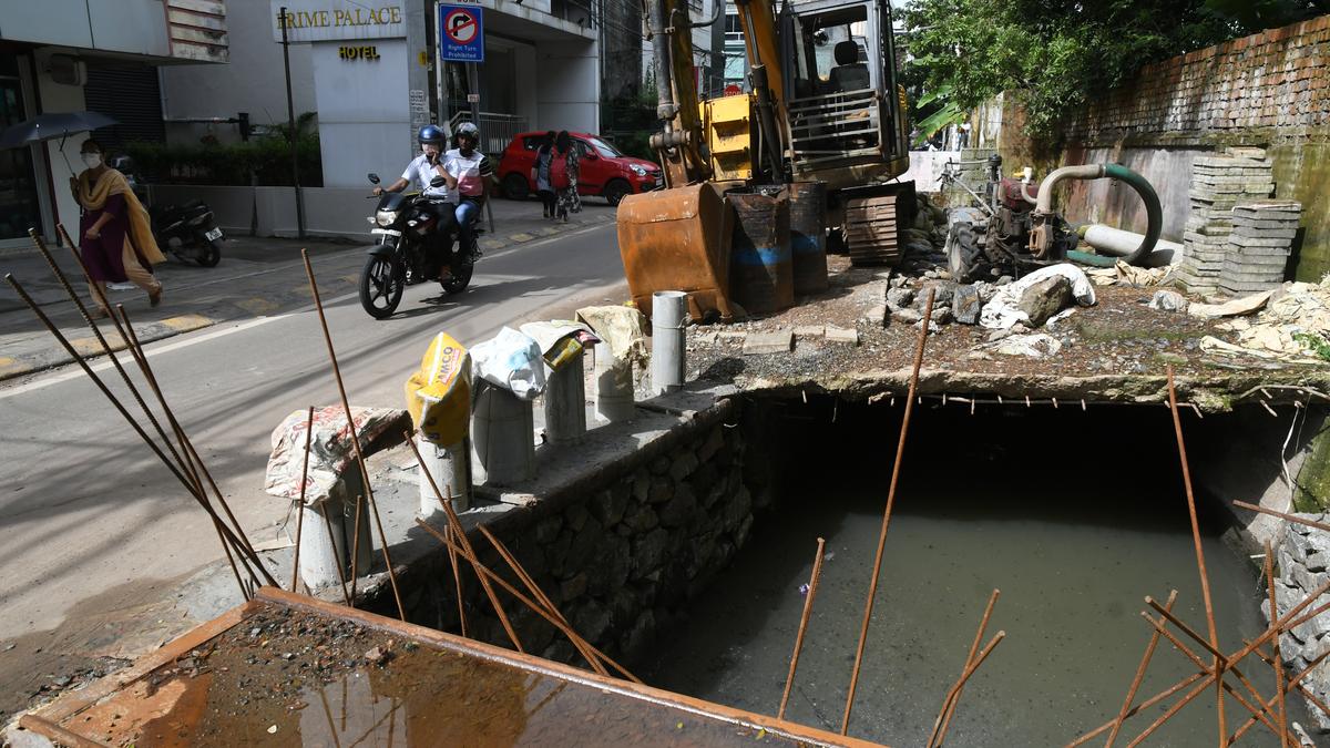 Mullassery canal restoration work comes to a grinding halt - The Hindu
