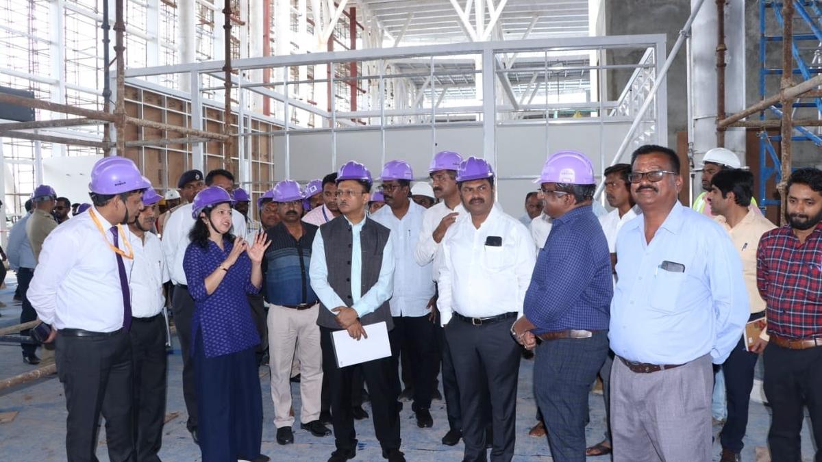 Airport construction inspected in Shivamogga - The Hindu