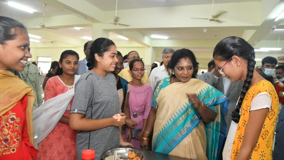 Governor listens to grievances of IIIT Basar students - The Hindu