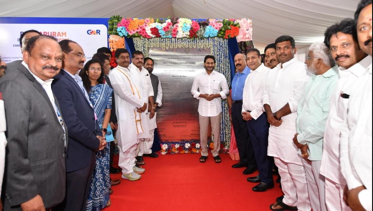 A.P. CM Jagan Mohan Reddy lays foundation stone for Bhogapuram ...