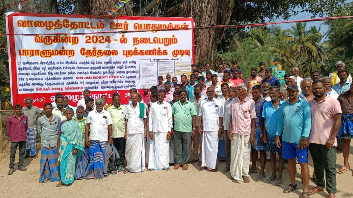Villagers at Palacode in Dharmapuri announce poll boycott - The Hindu