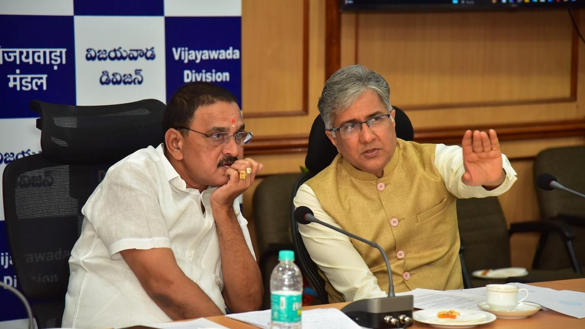 Bhupathi Raju reviews development works in Vijayawada Railway Division ...