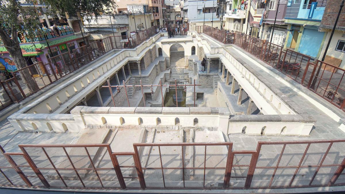 Renovated stepwell at Bansilalpet set for inauguration on Dec 5 - The Hindu