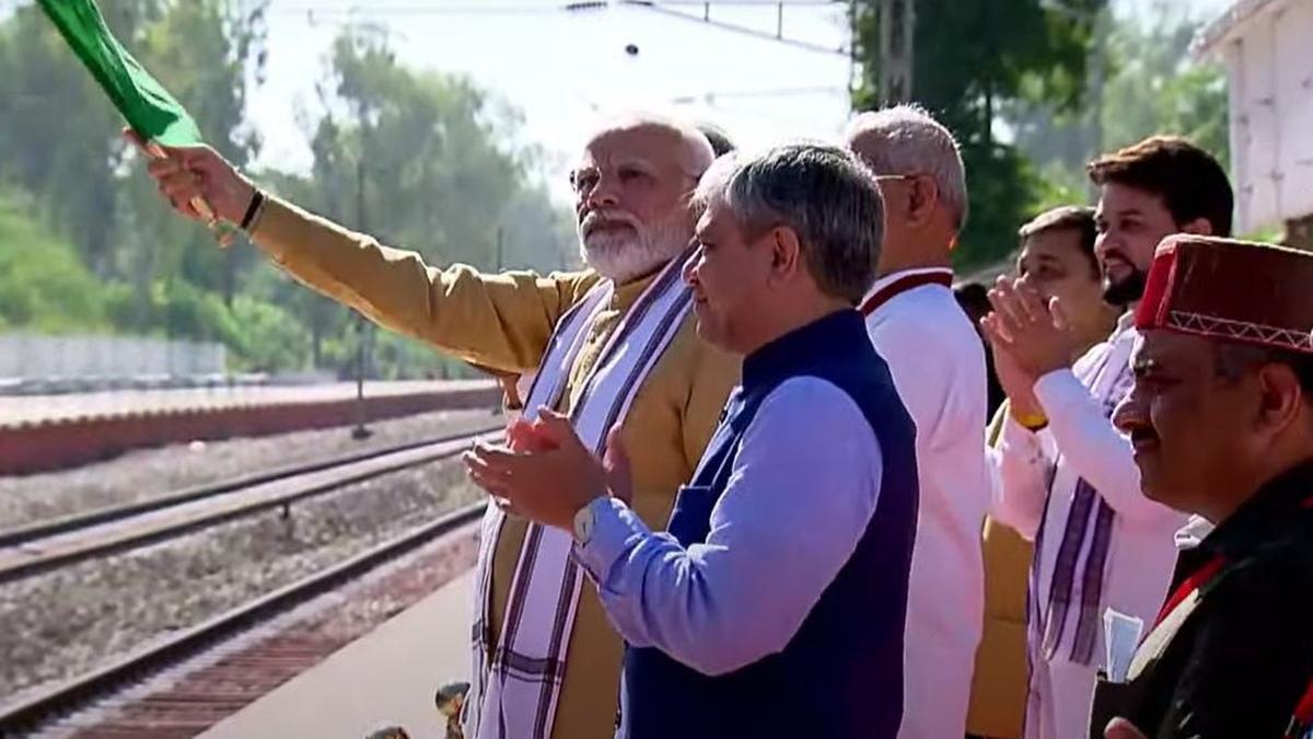 PM Modi flags off Vande Bharat Express from Una - The Hindu