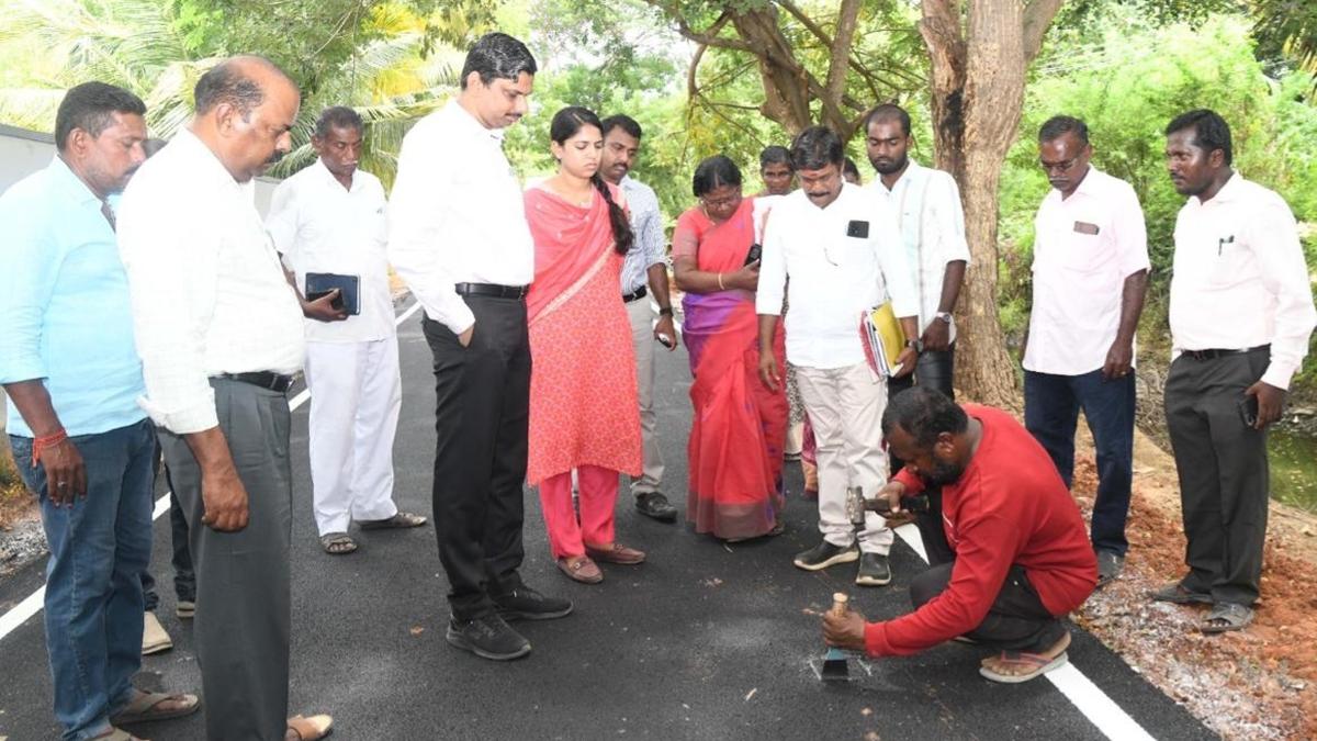 Thoothukudi Collector inspects development works - The Hindu