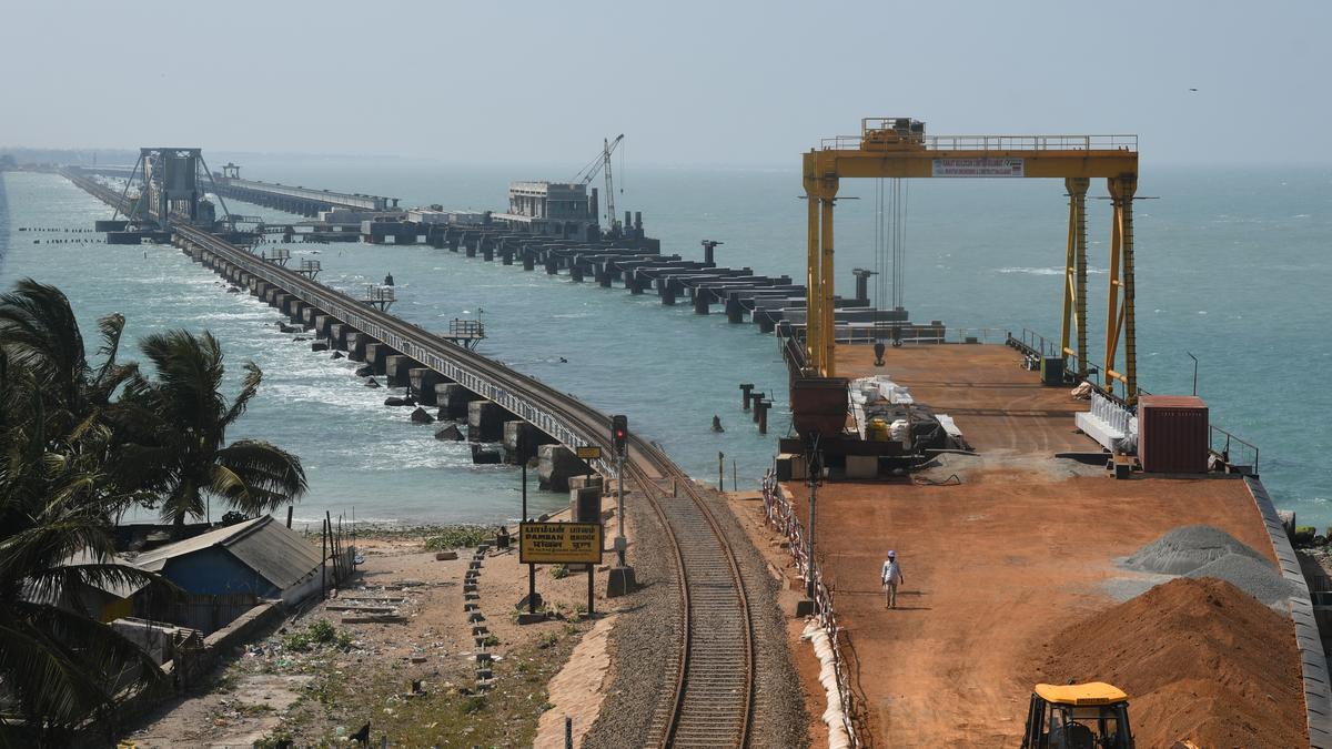 Assembling of vertical lift for new Pamban bridge to start soon - The Hindu