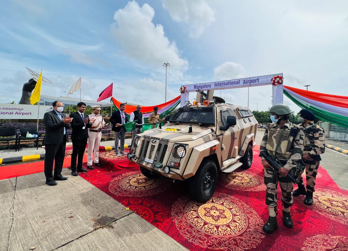 Mangaluru airport dedicates bullet resistant vehicle to CISF - The Hindu