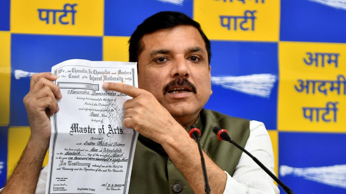 BJP must come clean on whether PM’s degrees are authentic, says AAP - The Hindu