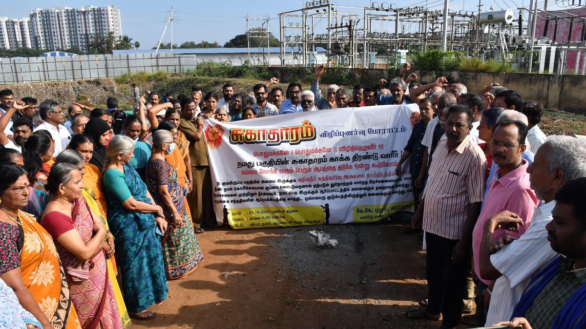 Residents Protest Against Sewage Treatment Plant And Compost Yard In
