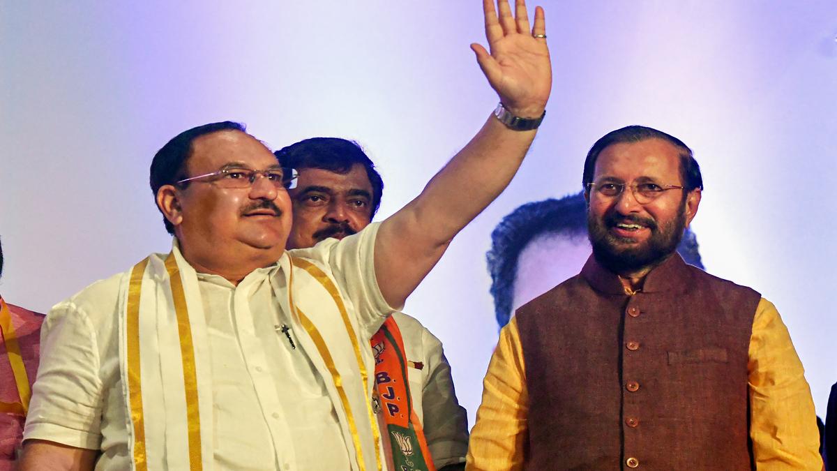 J.P. Nadda inaugurates BJP district committee office in capital - The Hindu