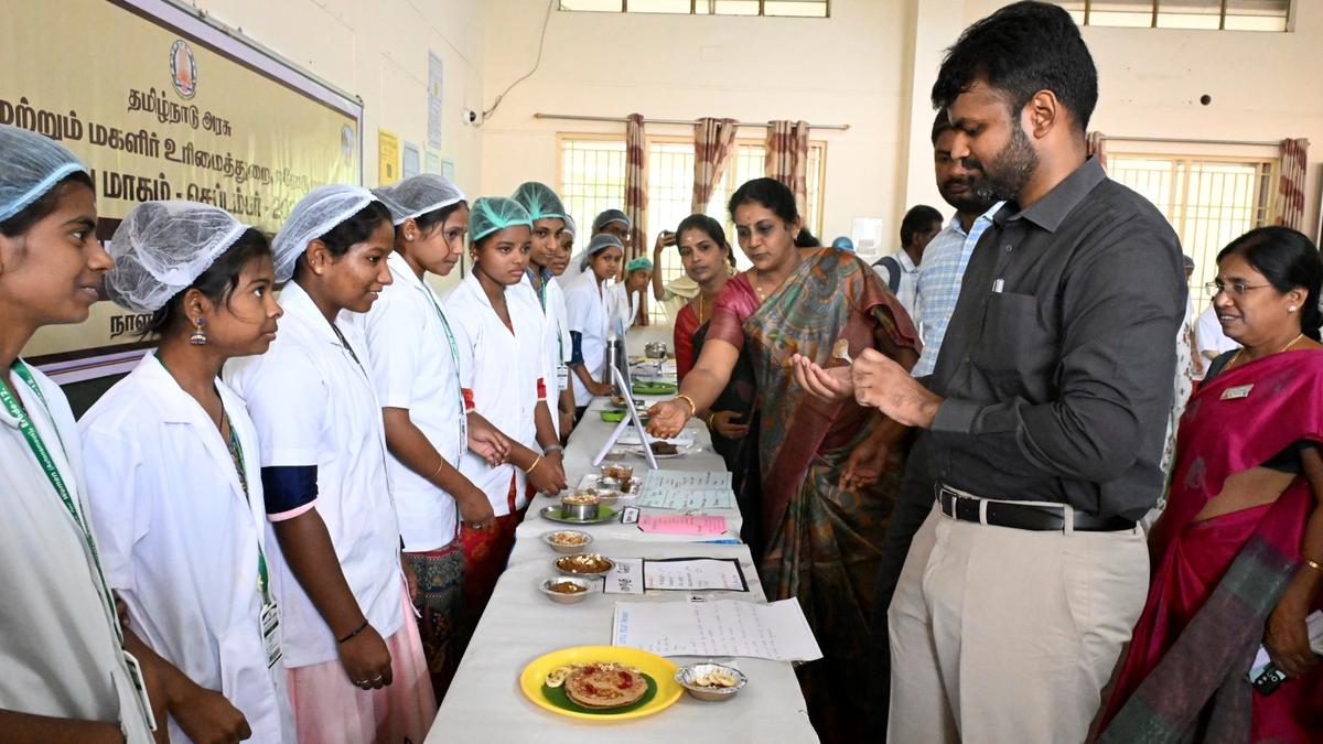 Students in Erode encouraged to include millets in food items - The Hindu