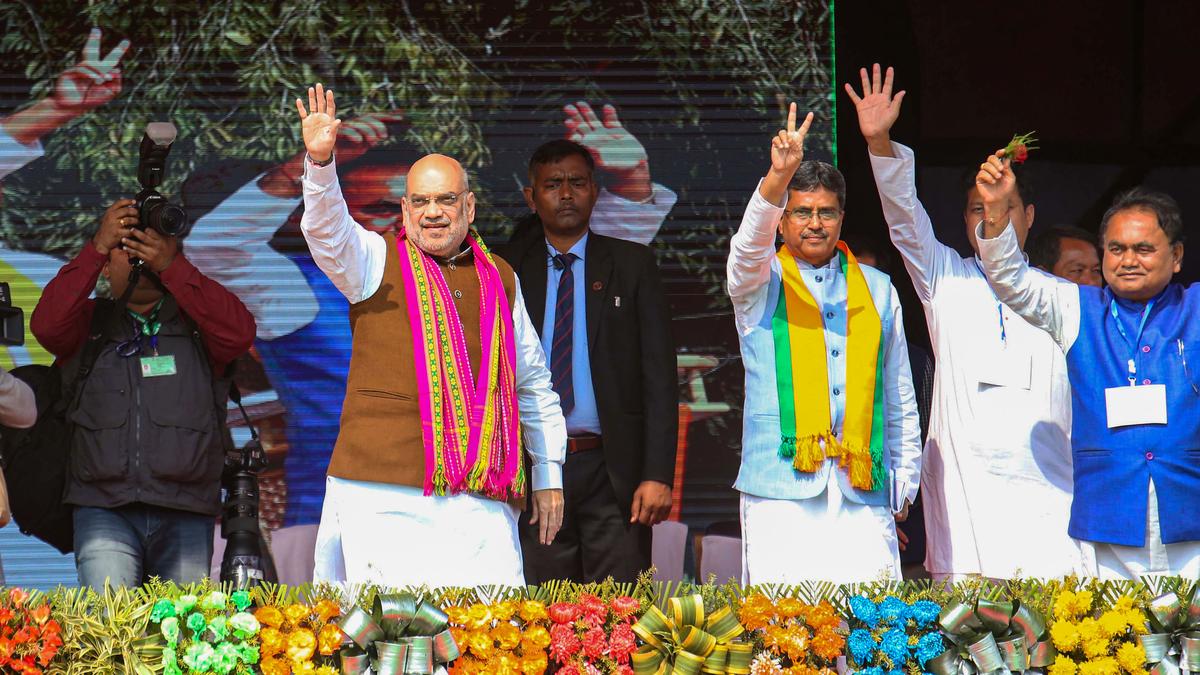 TIPRA in secret deal with CPI(M), alleges Amit Shah in Tripura - The Hindu