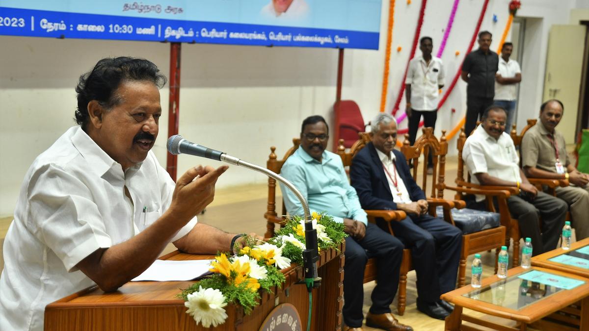 Dravida model paves way for women’s higher education: Ponmudy - The Hindu