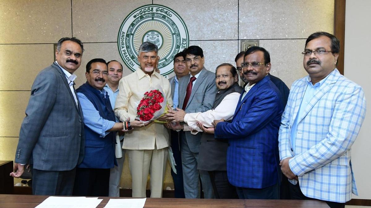 CII and Bar Council of India delegations meet A.P. CM Naidu - The Hindu