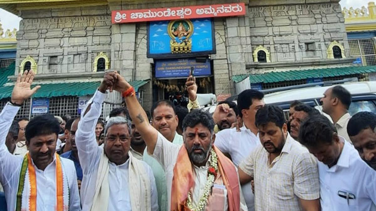 D.K. Shivakumar visits Mysuru a day before polls, courts controversy ...
