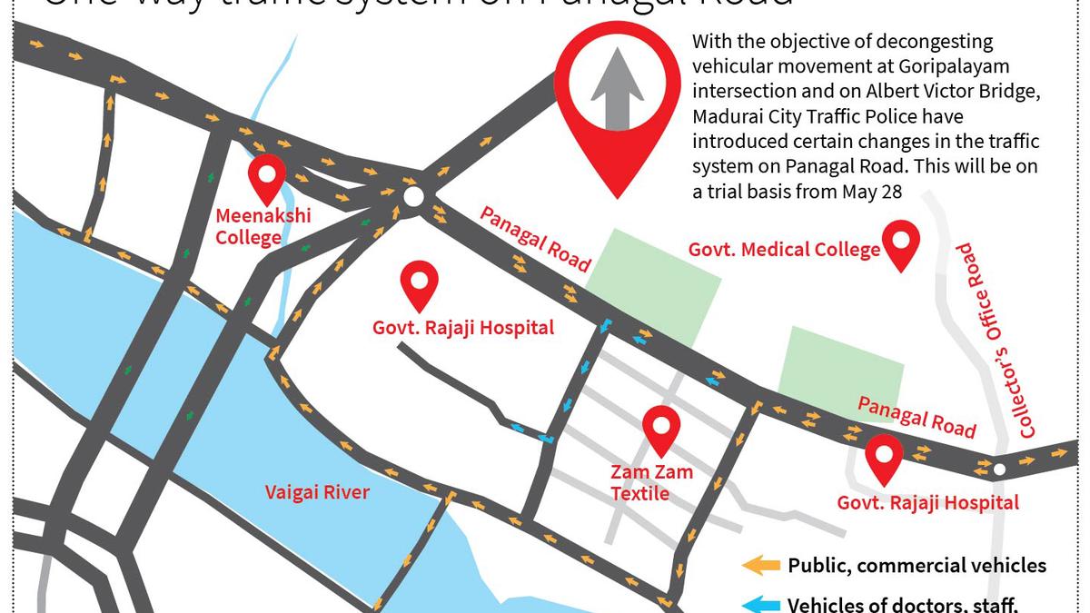 Traffic changes to be introduced on a trial basis on Panagal Road from ...