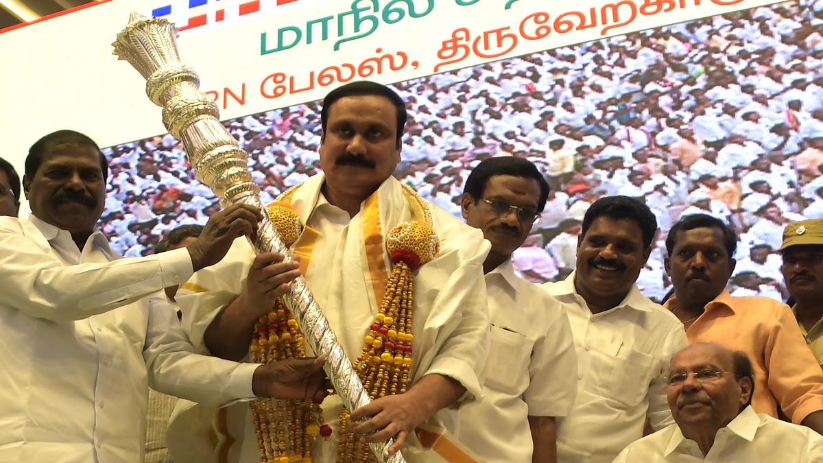 Anbumani becomes PMK president - The Hindu