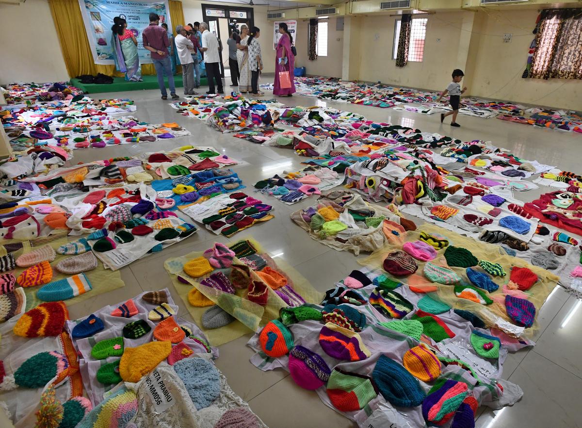 A Guinness World Record for the largest display of crochet caps in ...