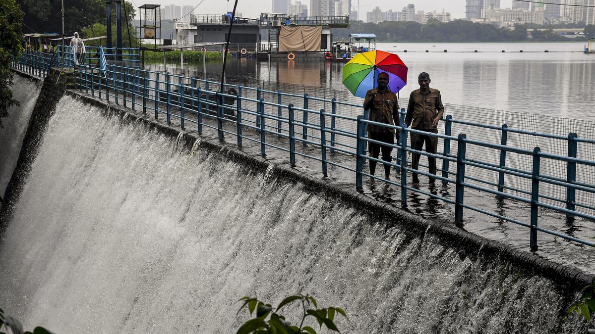 Mumbai's Powai Lake overflows after heavy rains - The Hindu