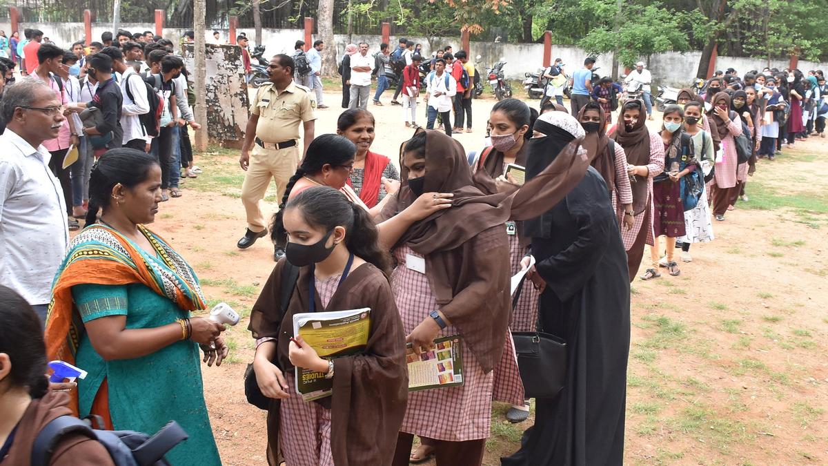 First day of second PU exam goes off well - The Hindu