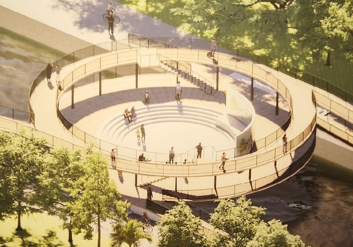 Pedestrian roundabout to be set up over Uyyakondan canal - The Hindu