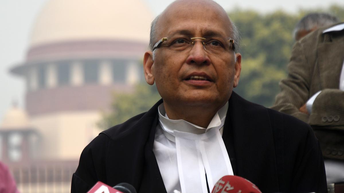 Abhishek Singhvi to head parliamentary panel on commerce - The Hindu