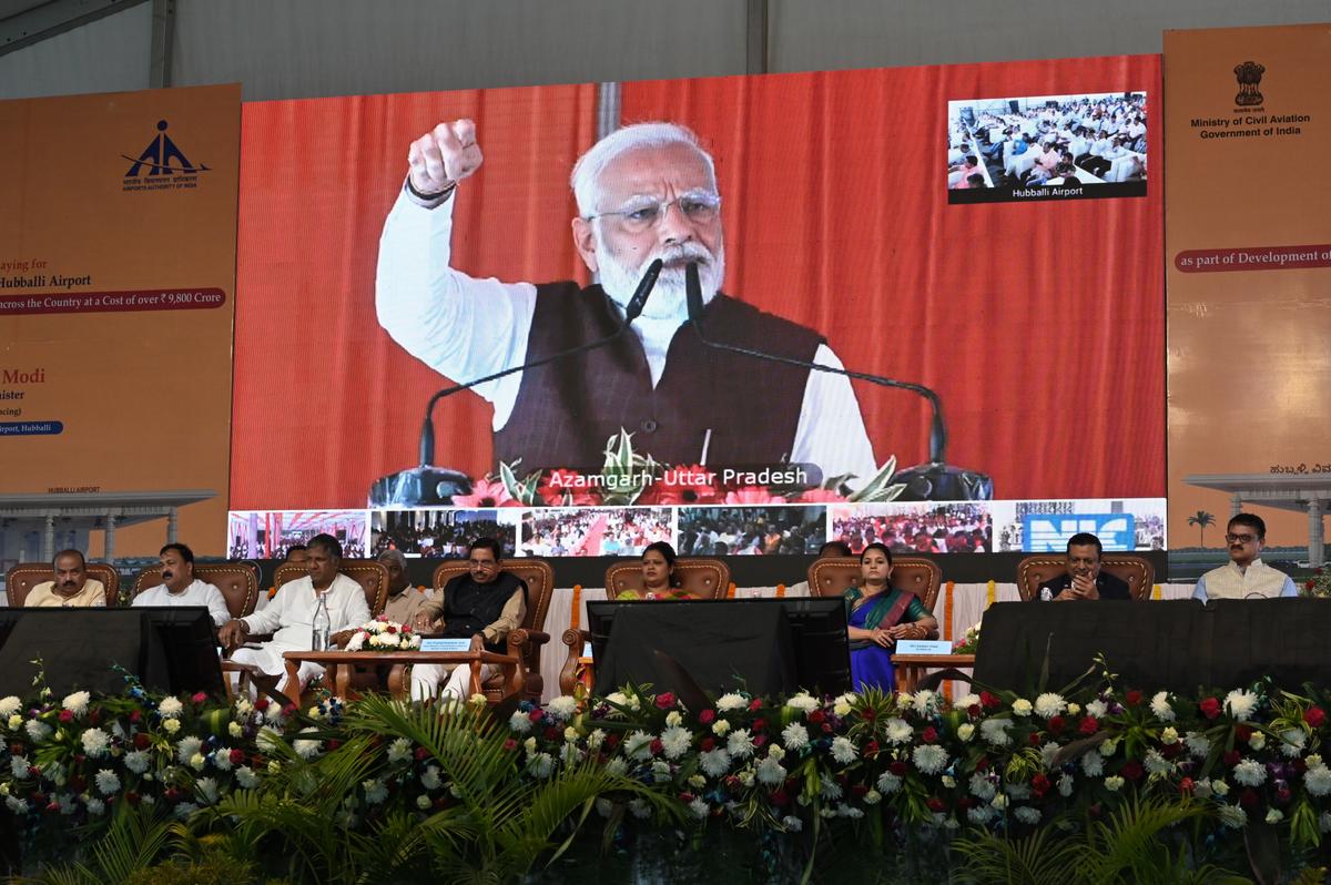 PM Modi virtually lays foundation stone for airport improvement works in Belagavi, Hubballi ...