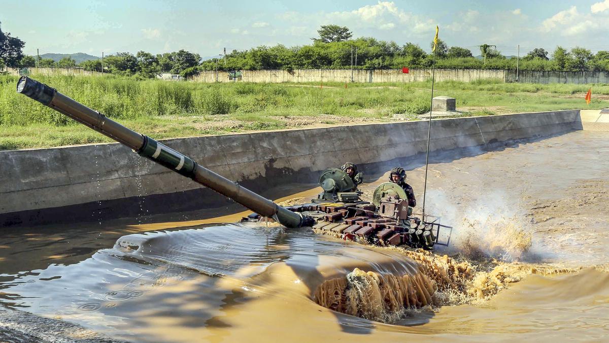 Army Tanks In Water