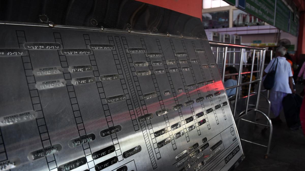 Braille navigation maps put up at Central, Egmore railway stations ...