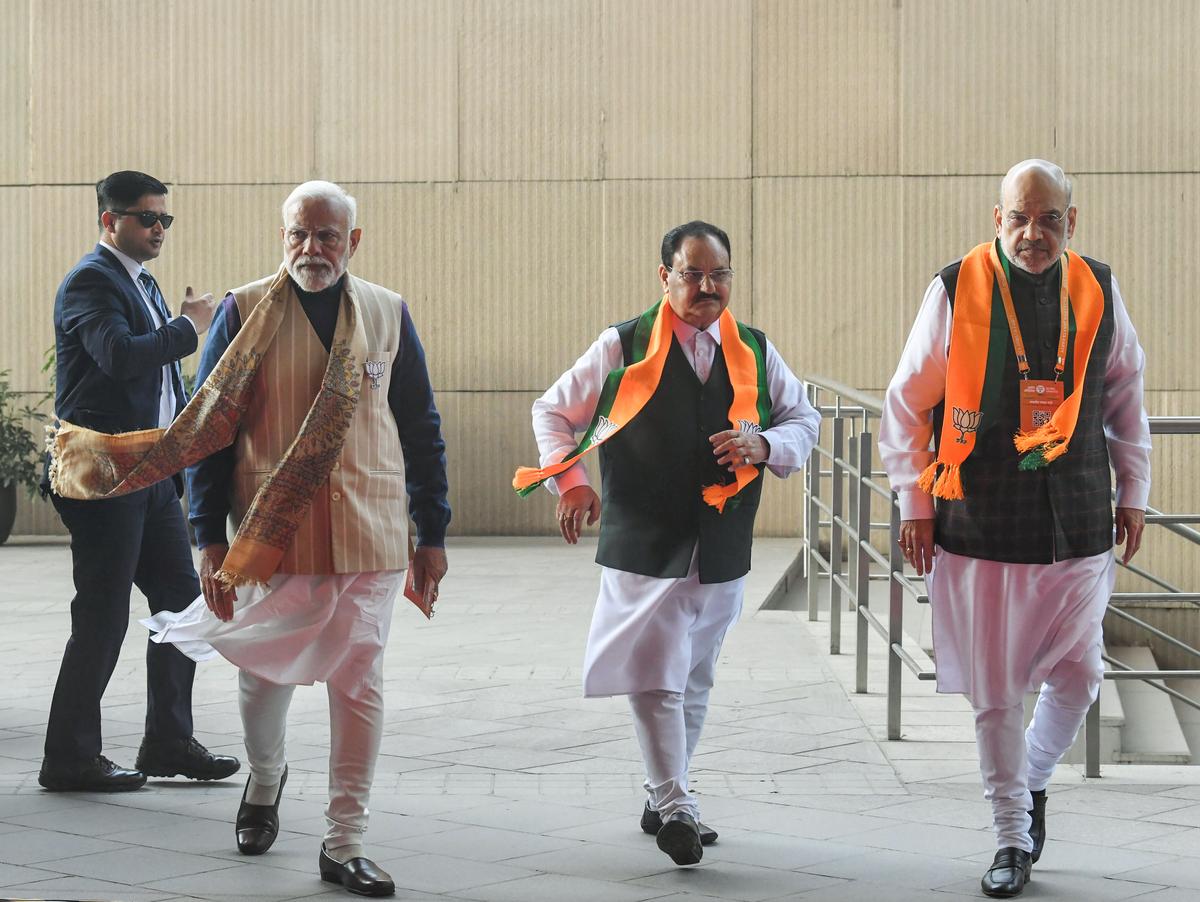 Lauding Modi, Nadda asks BJP workers to ensure ‘hat trick, record ...