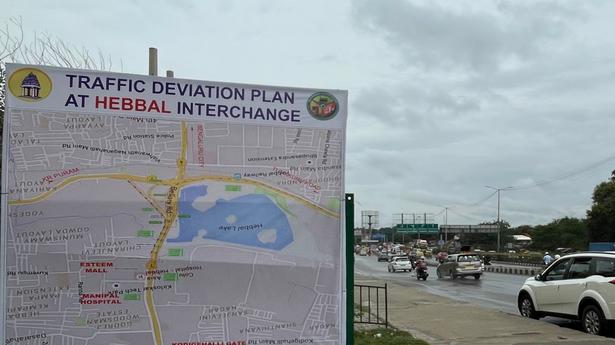 Major changes in vehicular movement near Hebbal flyover - The Hindu