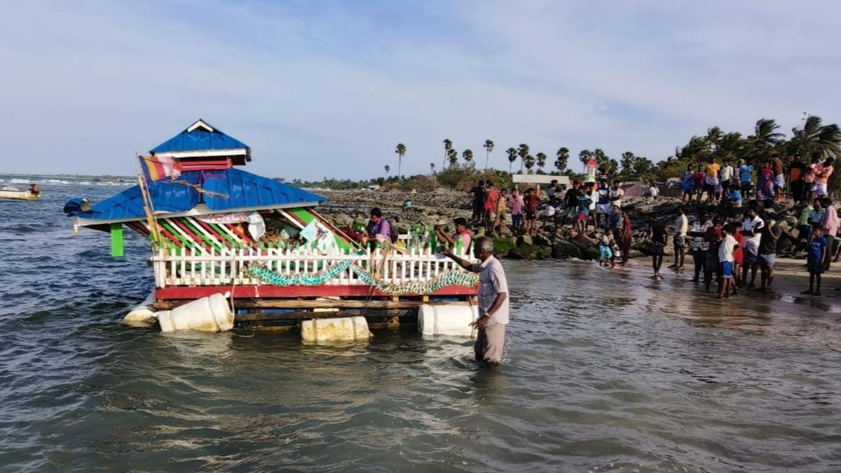 Float with Buddha statue washed ashore - The Hindu