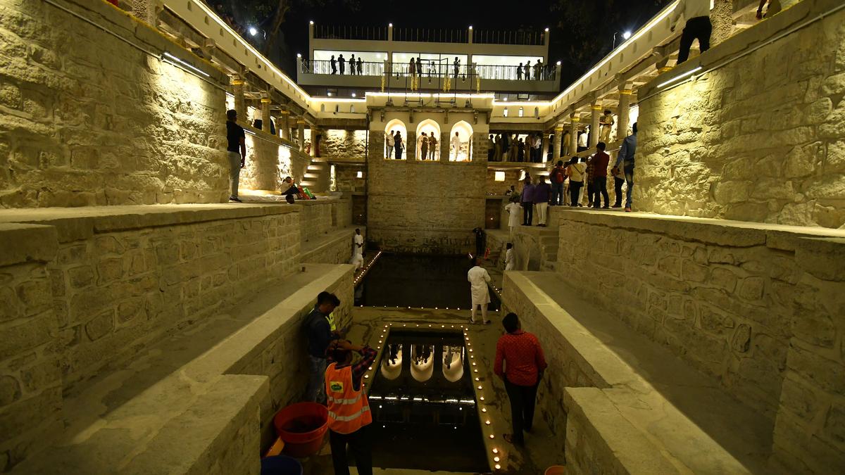 Renovated Bansilalpet stepwell inaugurated amid fanfare - The Hindu