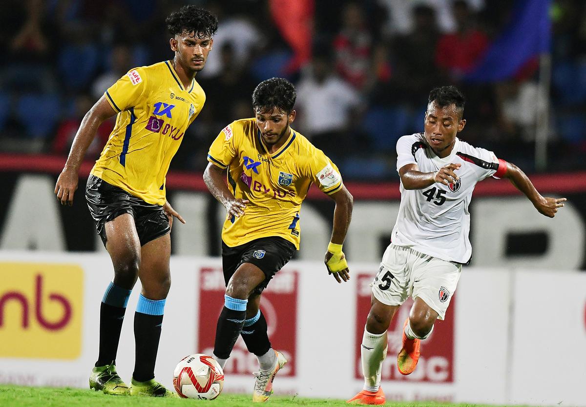 Aimen’s brace blasts Kerala past NorthEast United - The Hindu