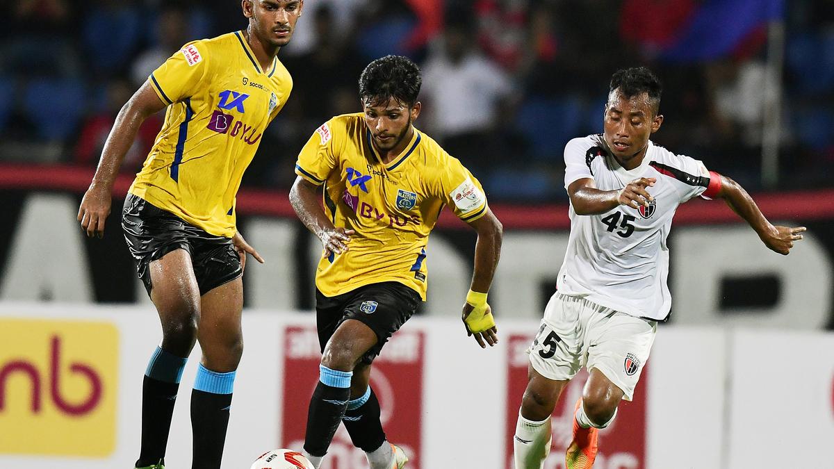 Aimen’s brace blasts Kerala past NorthEast United - The Hindu