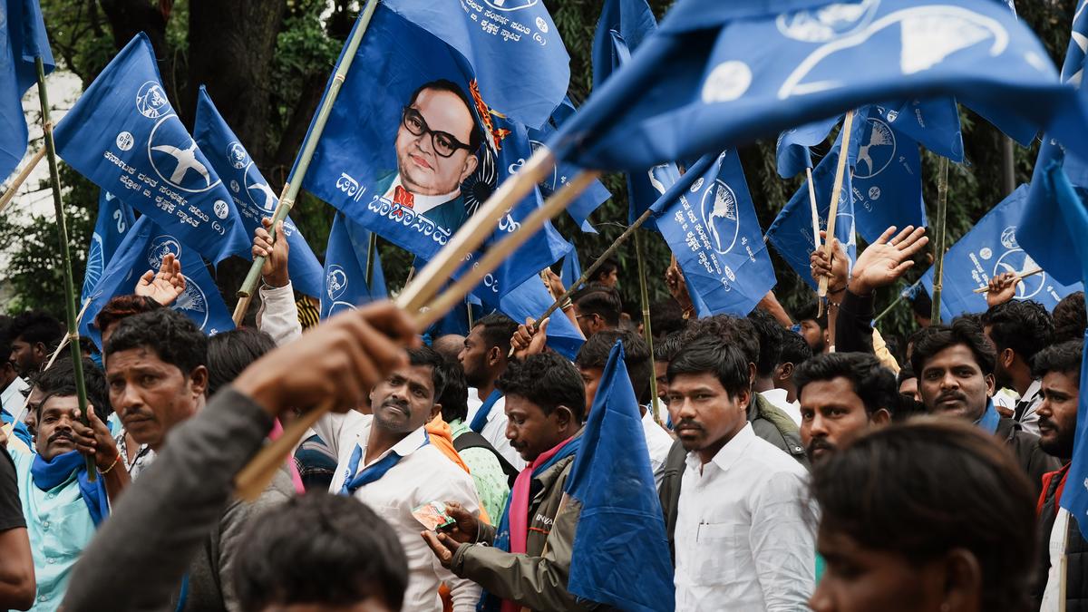 Dalit activists, who were on a protest seeking internal reservation ...