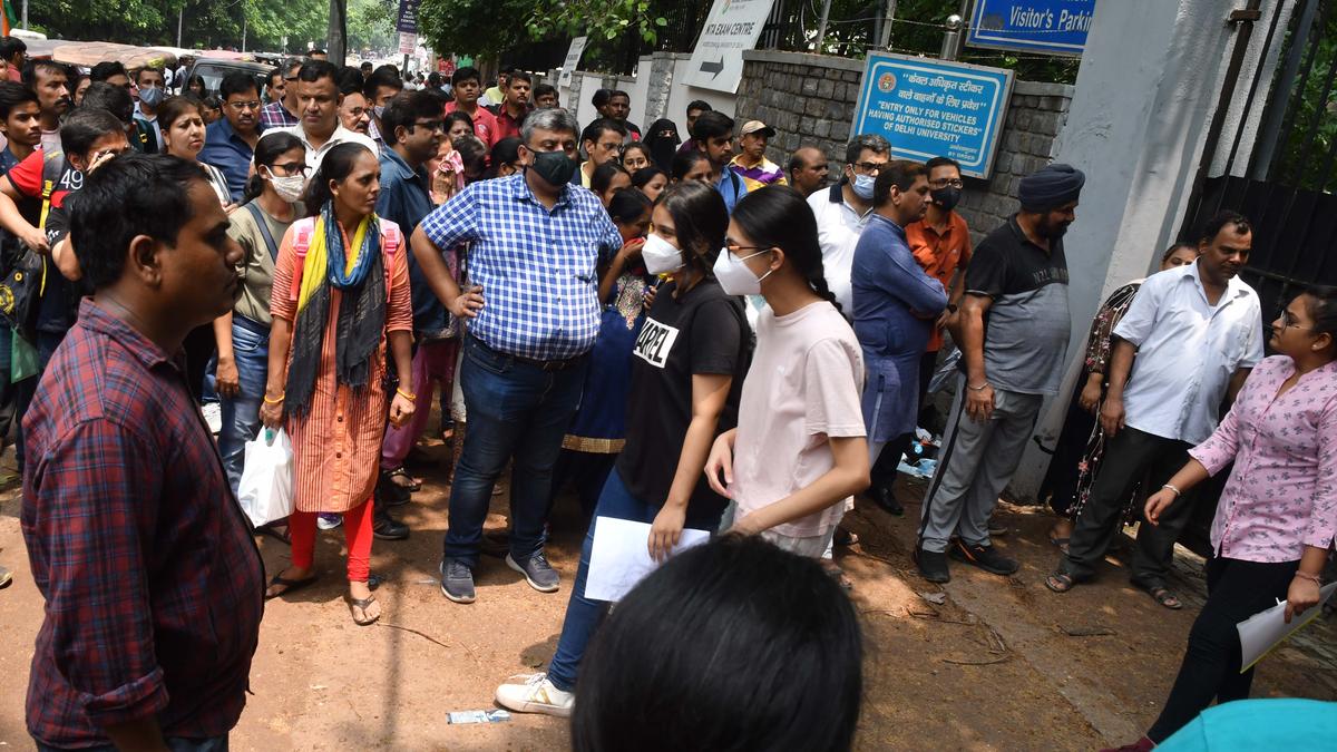 Students hold protest against CUET - The Hindu