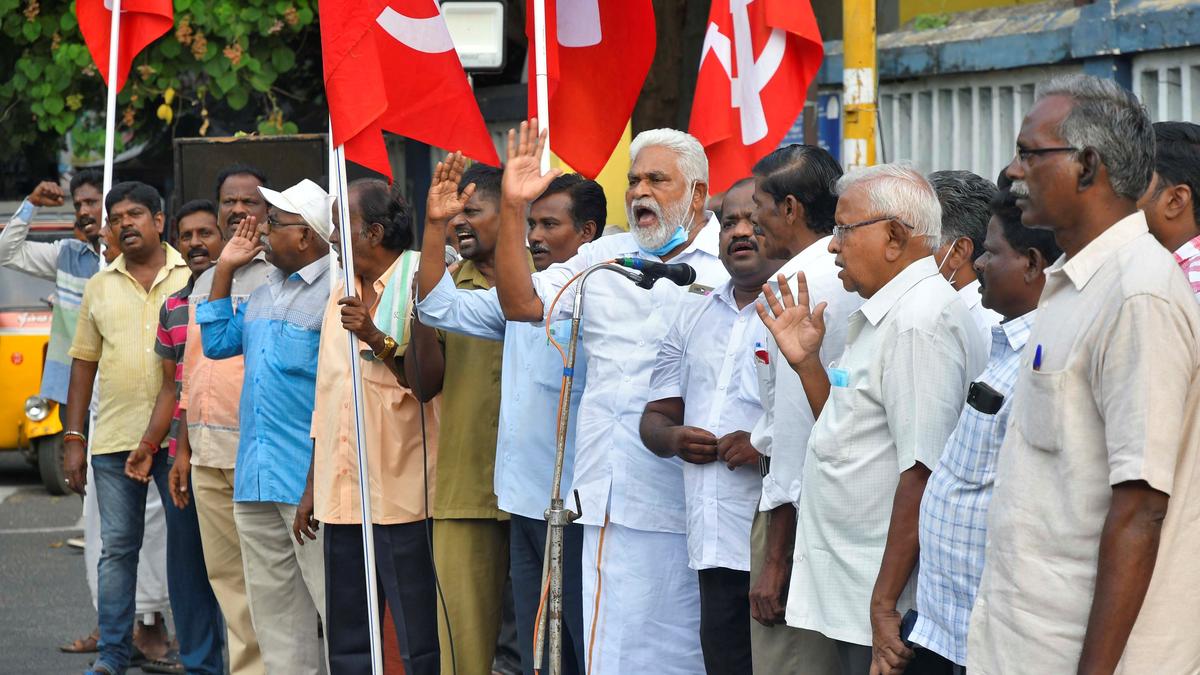 Left parties, VCK protest against Agnipath - The Hindu