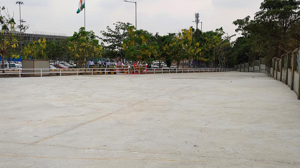 New parking area for two-wheelers at airport - The Hindu