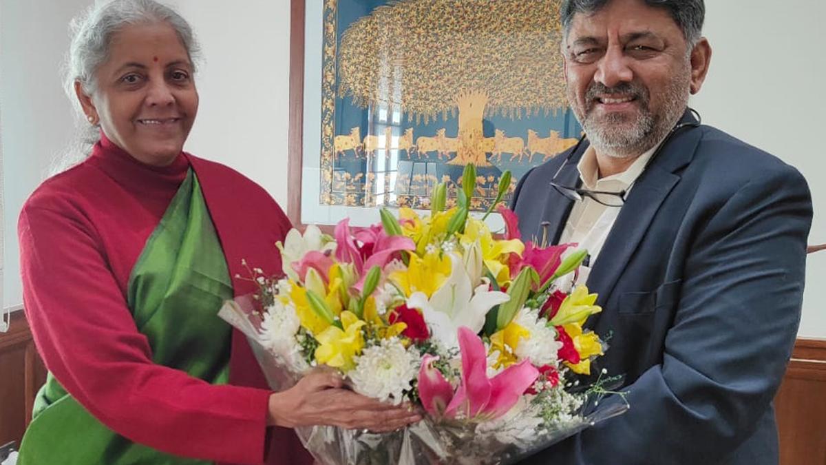 D.K. Shivakumar meets Nirmala Sitharaman, seeks funding for executing ...