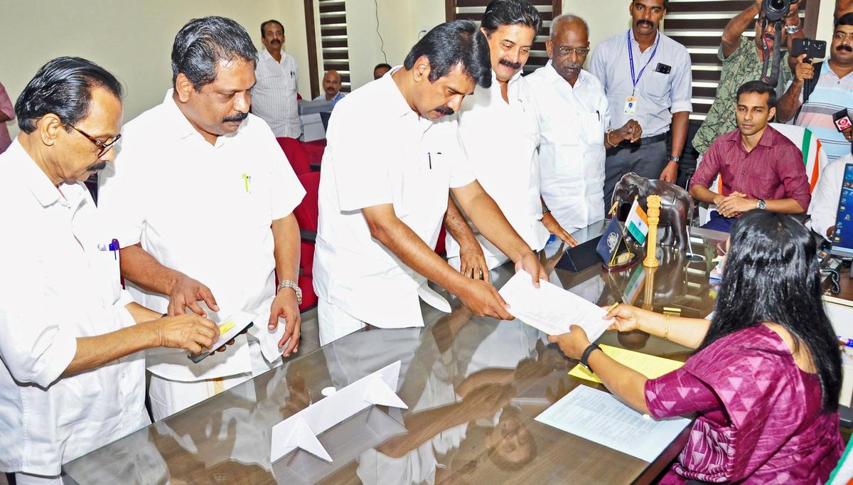 LDF, UDF candidates file nomination papers in Idukki - The Hindu
