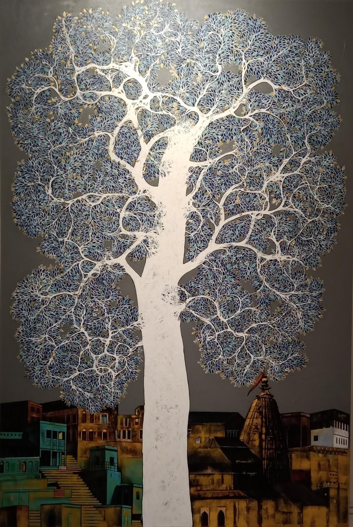 Hyderabad-based artist Bhaskara Rao Botcha celebrates ‘the tree’ in his ...