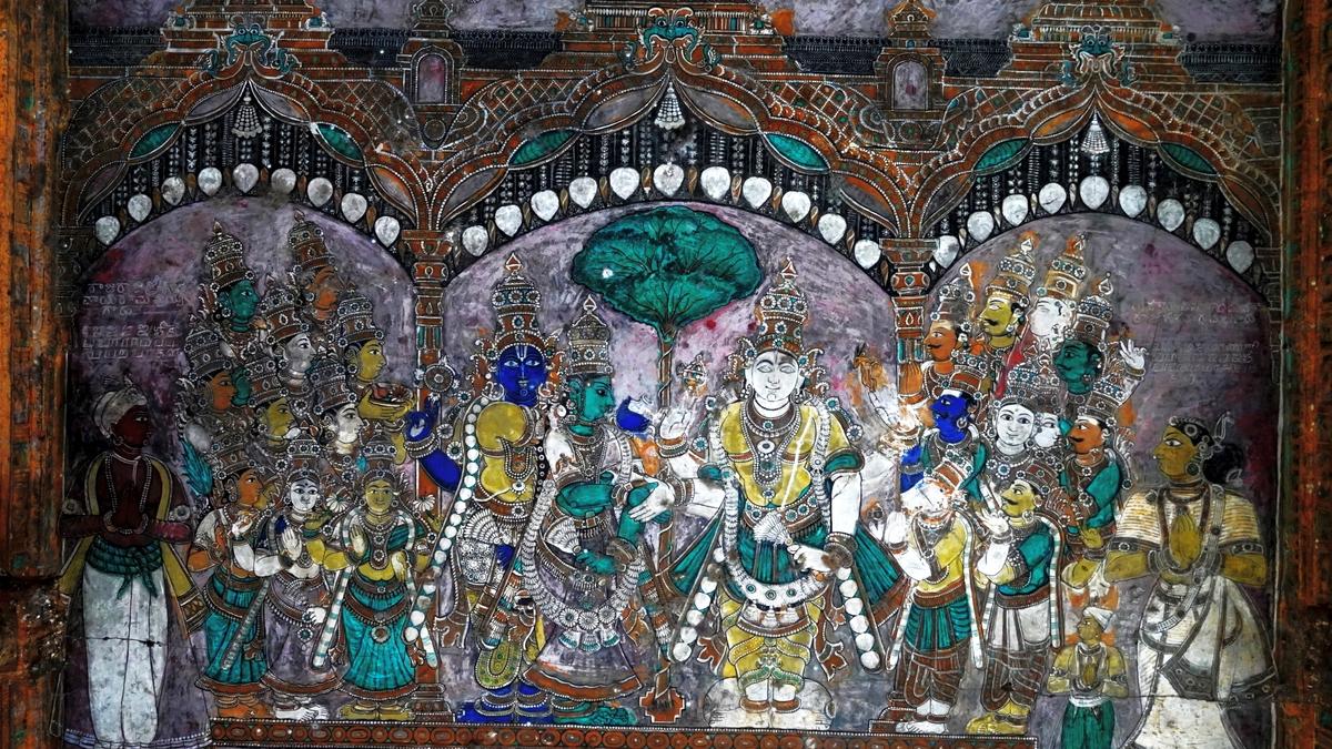 A mural at Madurai Meenakshi Amman Temple that must be preserved for ...